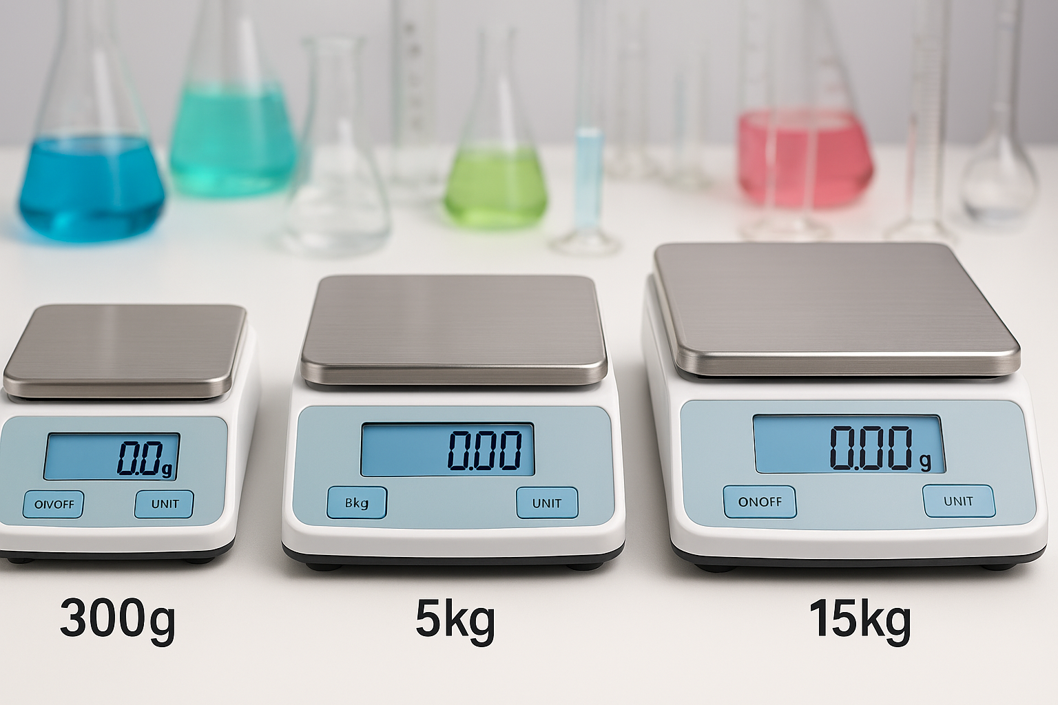 Digital Laboratory Scales from 300g to 15kg for Laboratories