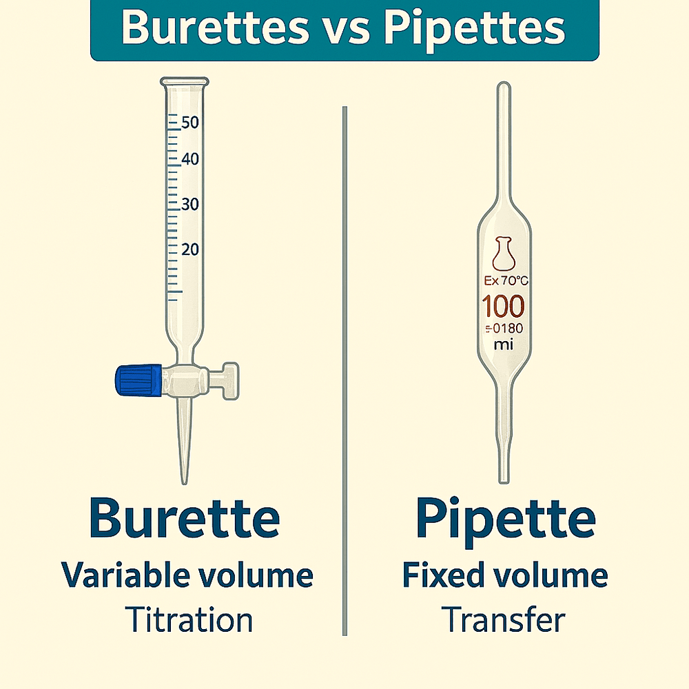 Burettes vs. Pipettes: Key Differences & Stopcock Types