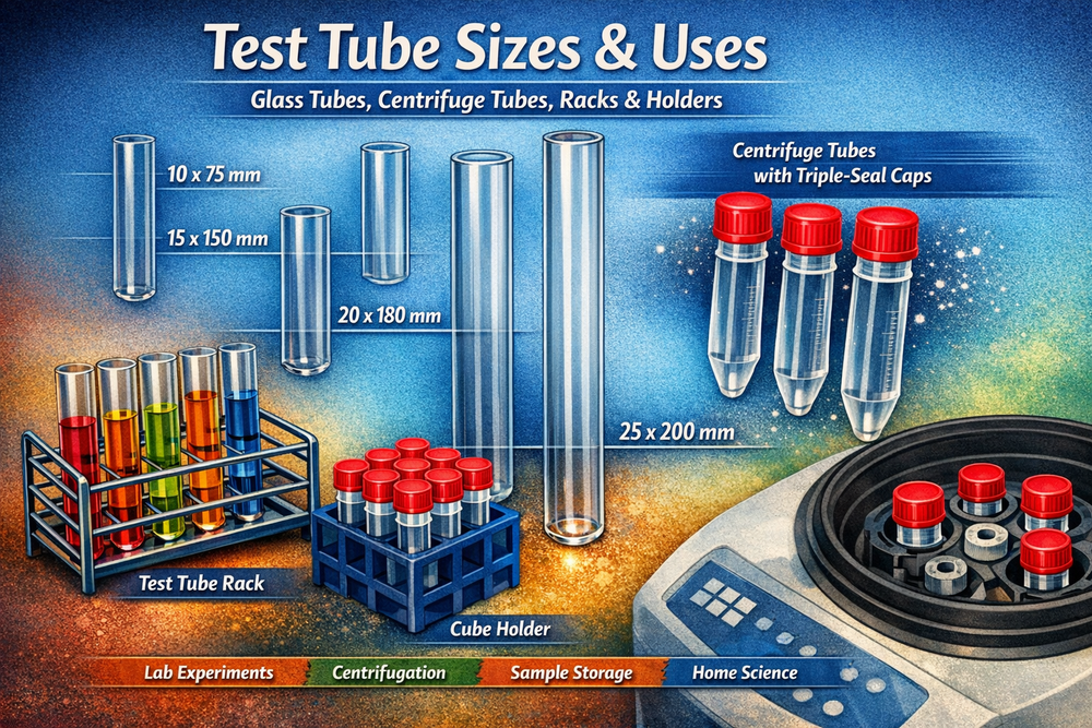 Guide to Glass Test Tubes, Centrifuge Tubes, Racks & Holders
