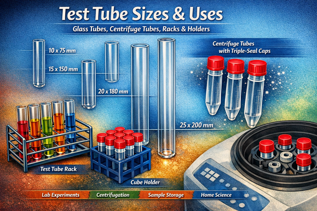 Guide to Glass Test Tubes, Centrifuge Tubes, Racks & Holders