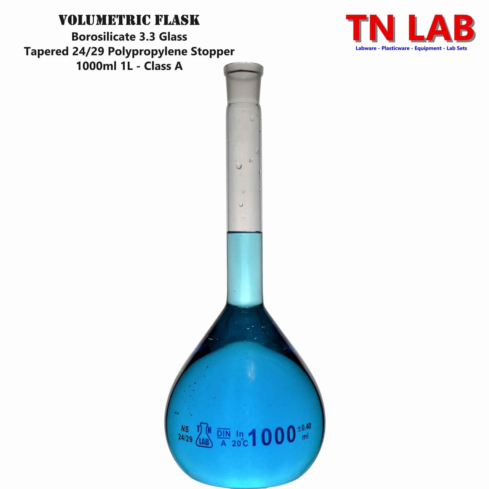 Chemistry Glassware Set Graduated Cylinder Flask, Volumetric , Globe ...
