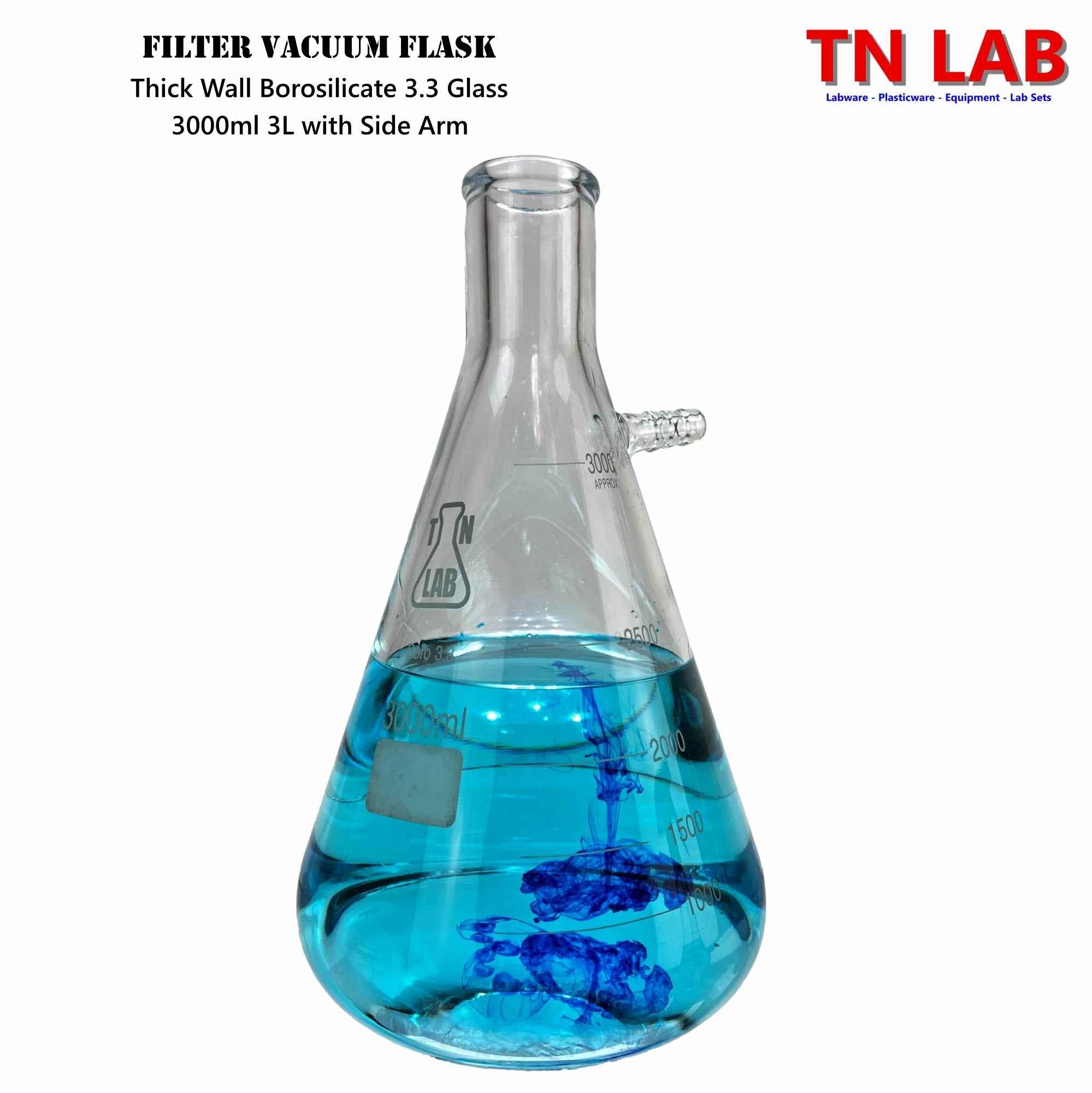 TN Lab Supply Filter Vacuum Flask Side Arm Flask 3000ml 3L