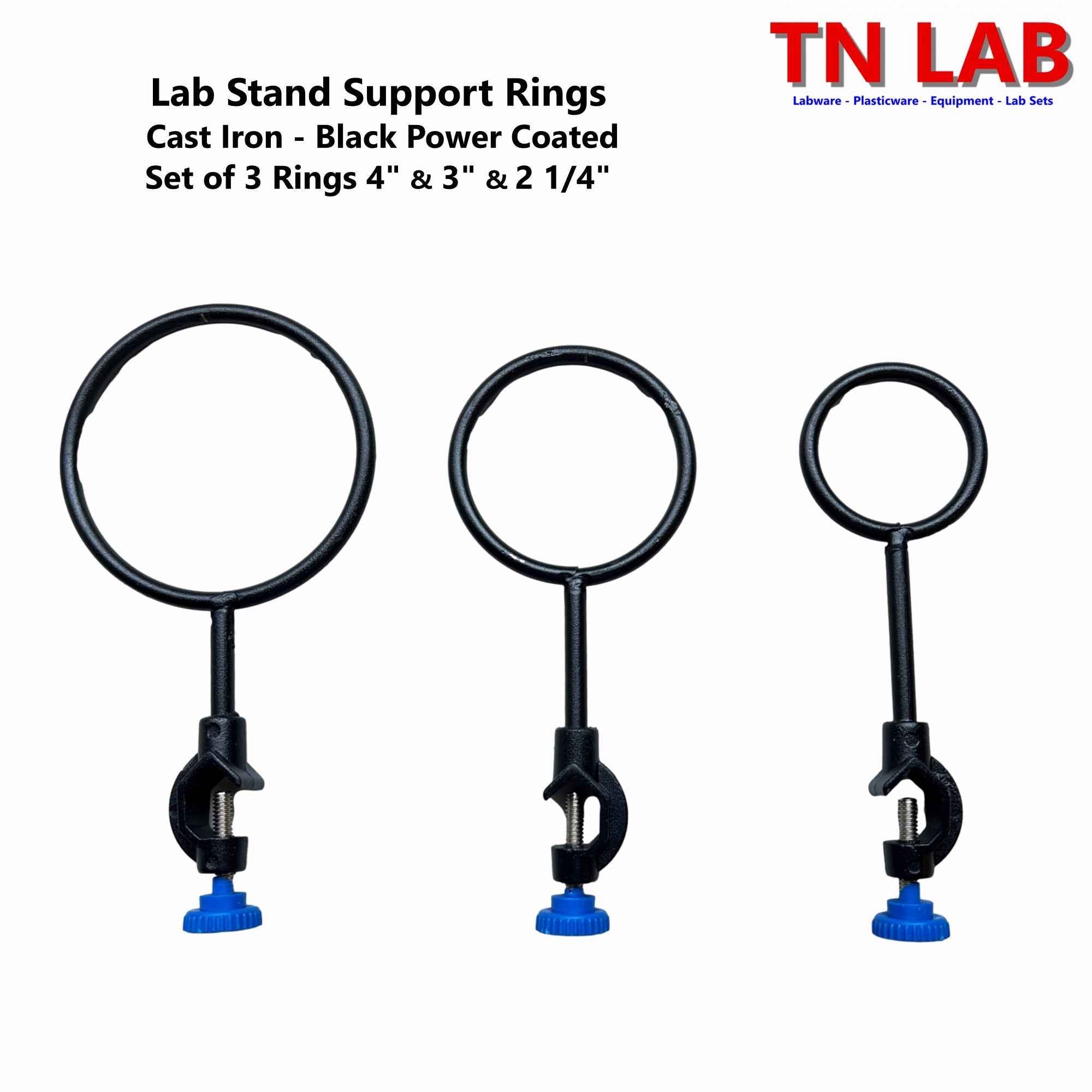 Lab Stand Ring Set 3-Ring Set Coated - TN LAB